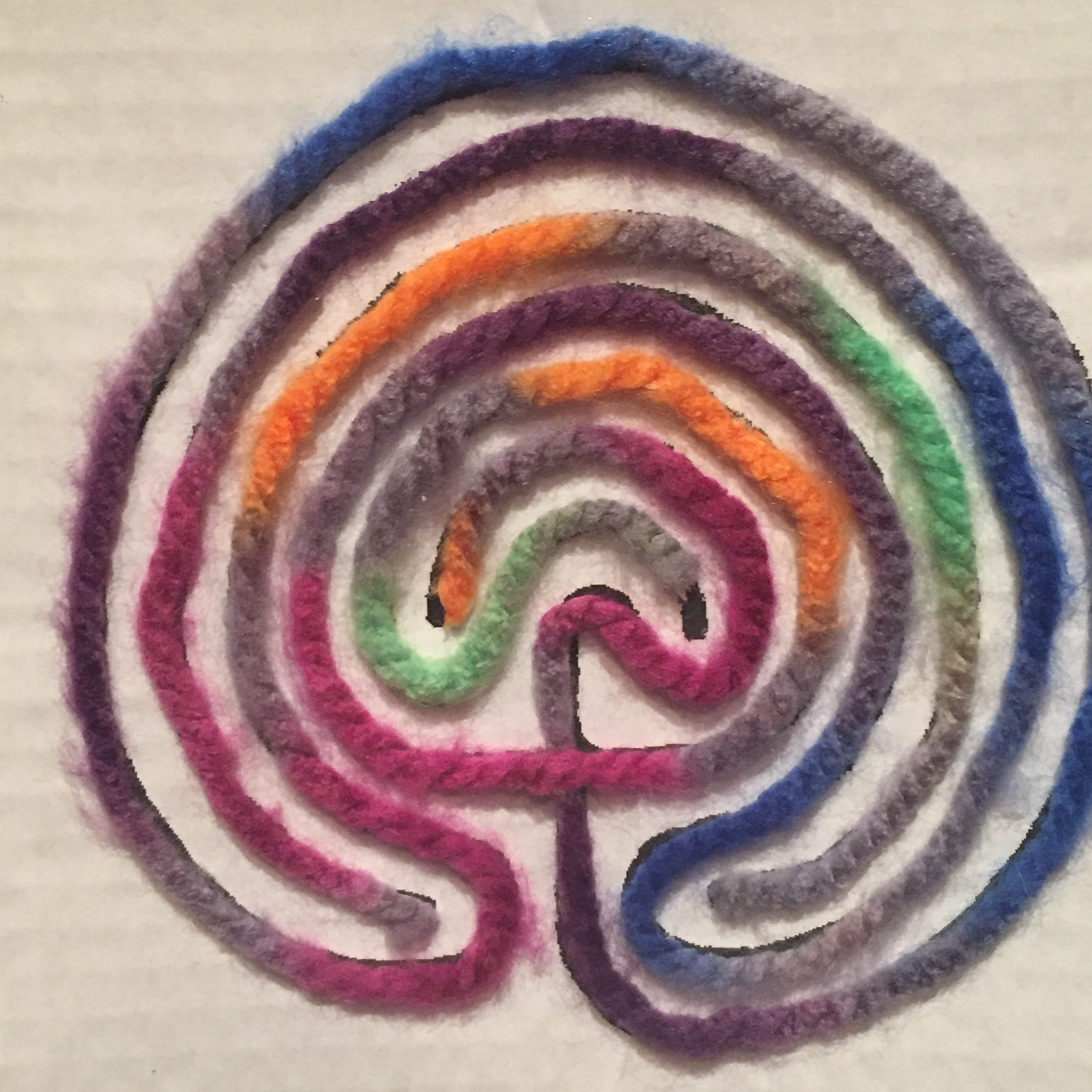 Labyrinths as formation: Making finger sand labyrinths